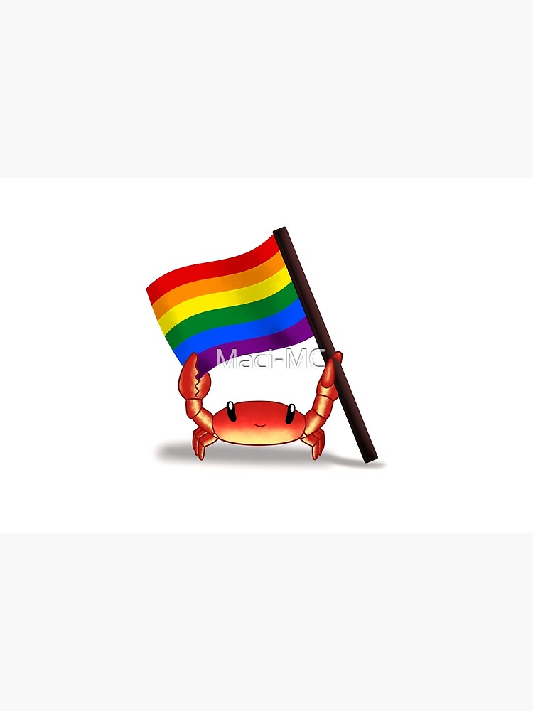 "Cute crab lgbt pride flag" Bath Mat for Sale by Maci-MC | Redbubble