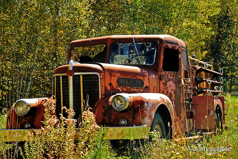 "Rusty Fire Truck" by Alanafinephoto | Redbubble
