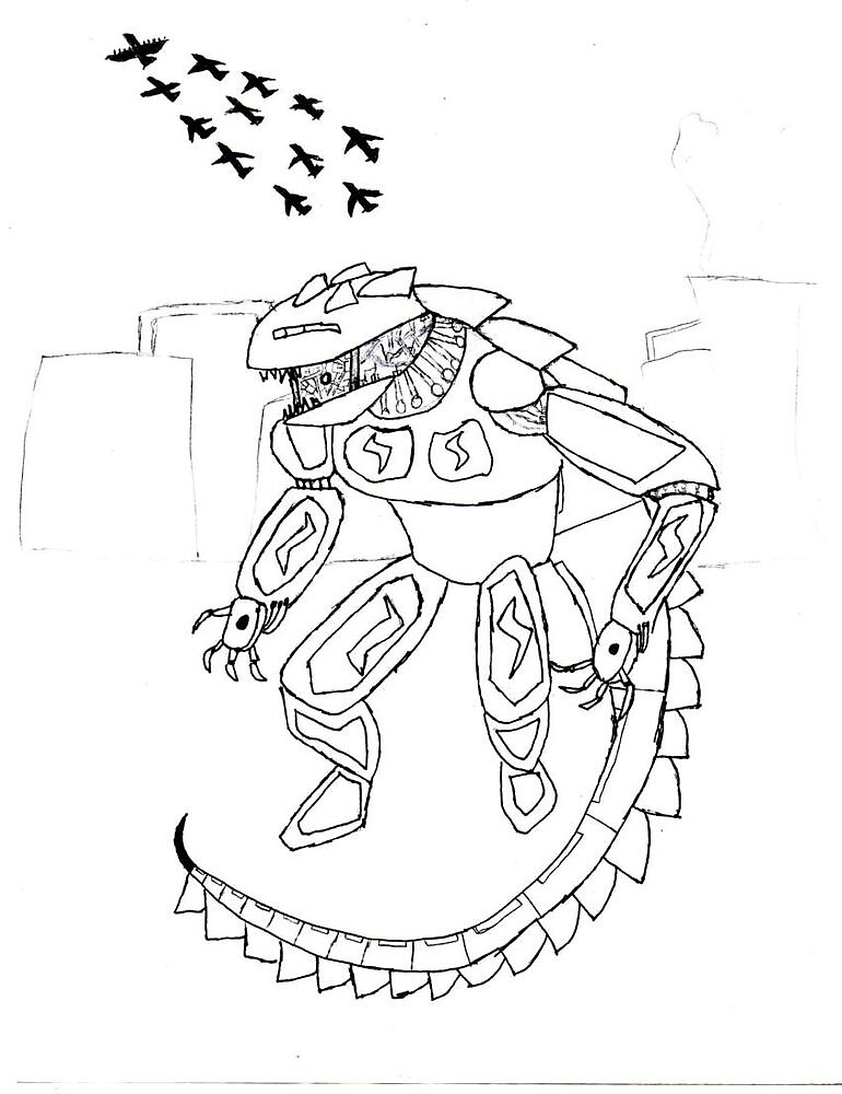 "Mecha Lizard!!!" by justin herman | Redbubble