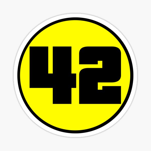 "42" Sticker for Sale by Richard Heyes | Redbubble