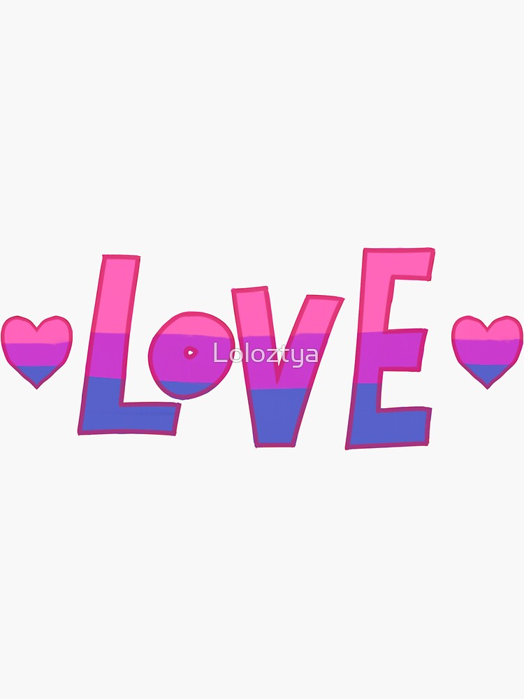 "Bi love" Sticker by Loloztya | Redbubble
