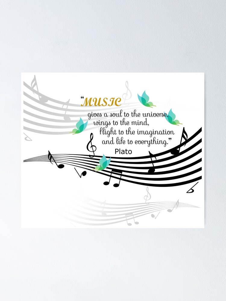 "Music Quote - Plato Philosopher" Poster by ElPla | Redbubble