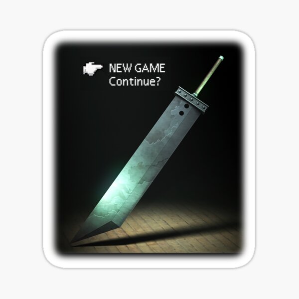 "FF7 New Game Menu" Sticker by SCha | Redbubble