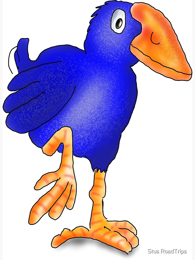 "Pukeko Bird. New Zealand Native Birds" Art Print for Sale by ...