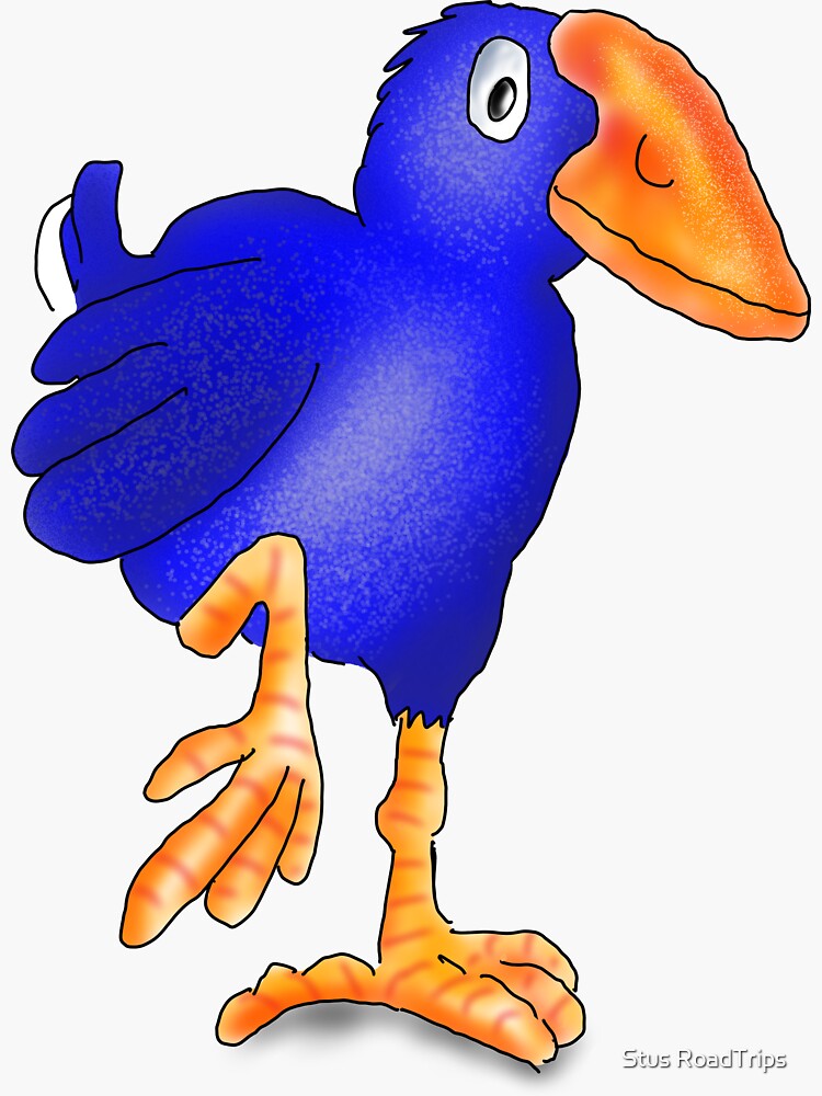 "Pukeko Bird. New Zealand Native Birds" Sticker for Sale by ...