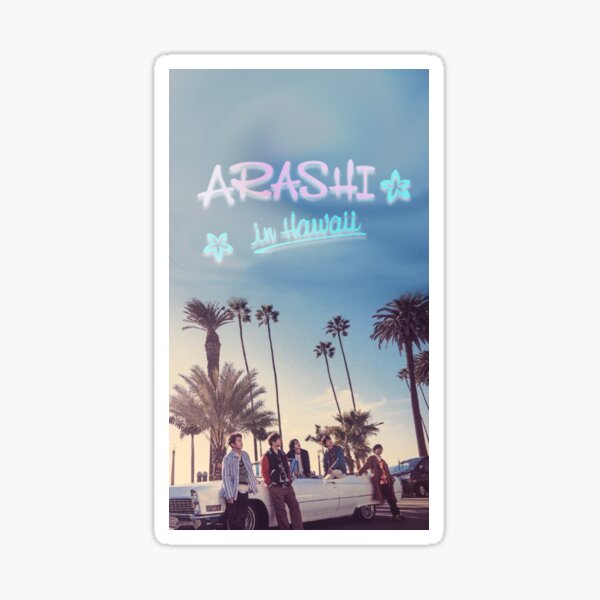 "Arashi in Hawaii" Sticker for Sale by MurasakiStorm | Redbubble