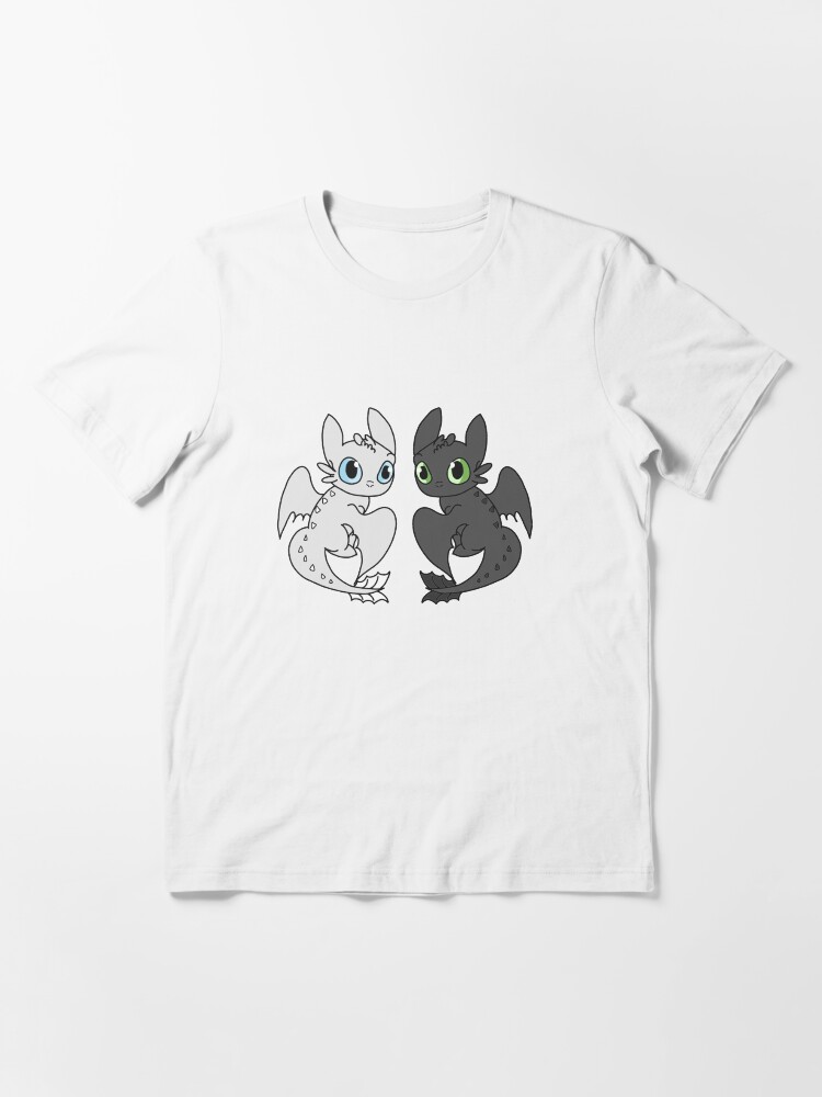 "Night Fury and Light Fury Chibi" Essential T-Shirt for Sale by ...