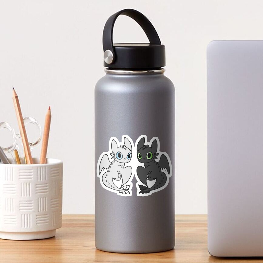 "Night Fury and Light Fury Chibi" Sticker for Sale by SonOfMcTed ...