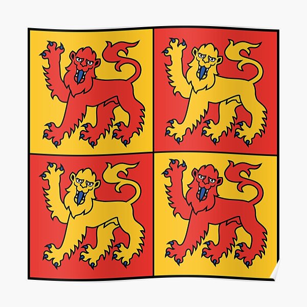 "Banner of Llywelyn the Great" Poster by jorellaf | Redbubble