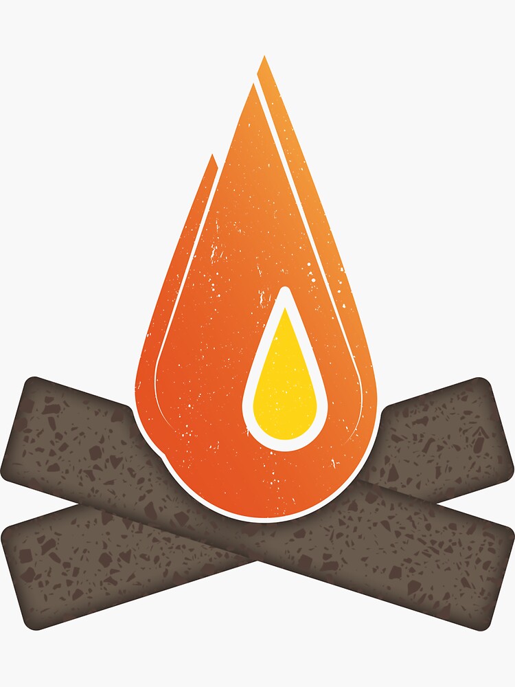 "modern campfire" Sticker for Sale by ScottyWalters | Redbubble