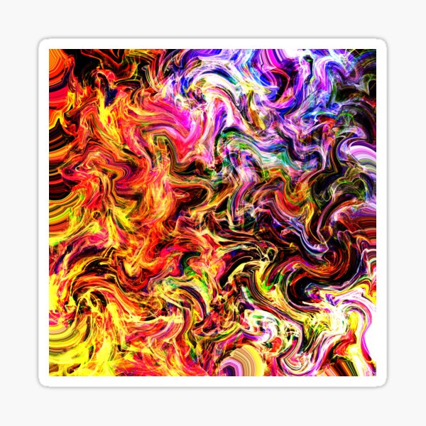 "Firey abstract" Sticker by VWDigitalPaint | Redbubble