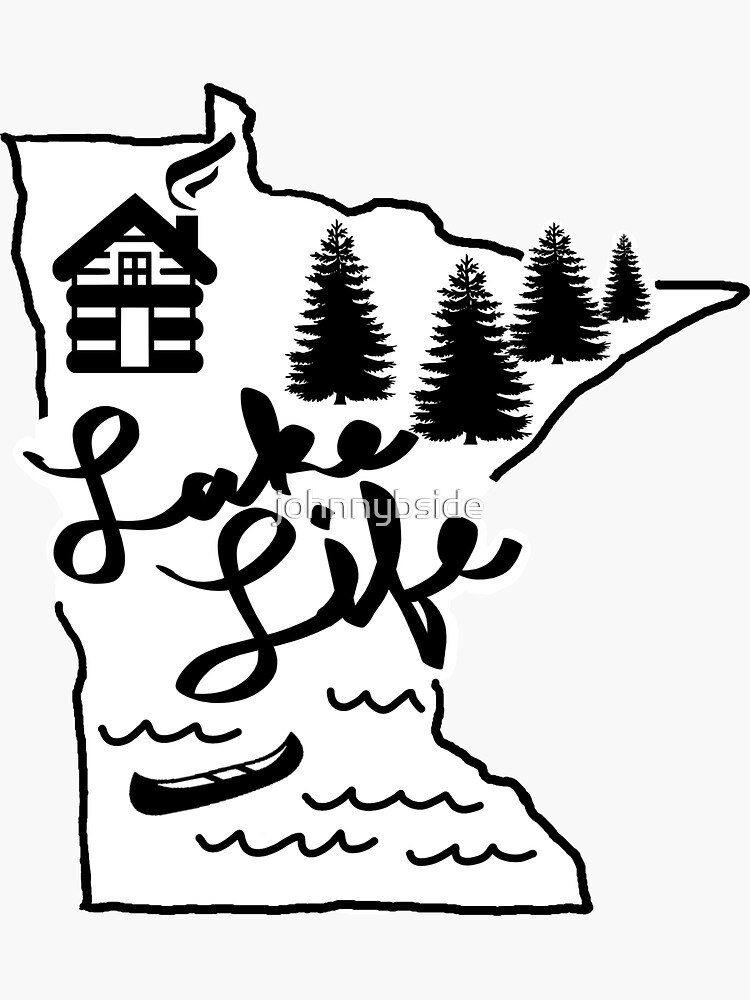 "Minnesota Lake life " Sticker for Sale by johnnybside | Redbubble