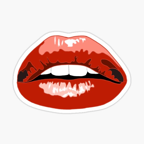 "Digital Lip Drawing" Sticker for Sale by ArtByMichelleT | Redbubble