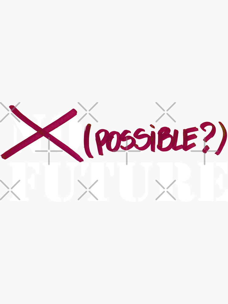 "Possible future? (white logo)" Sticker for Sale by GrotaCorp | Redbubble