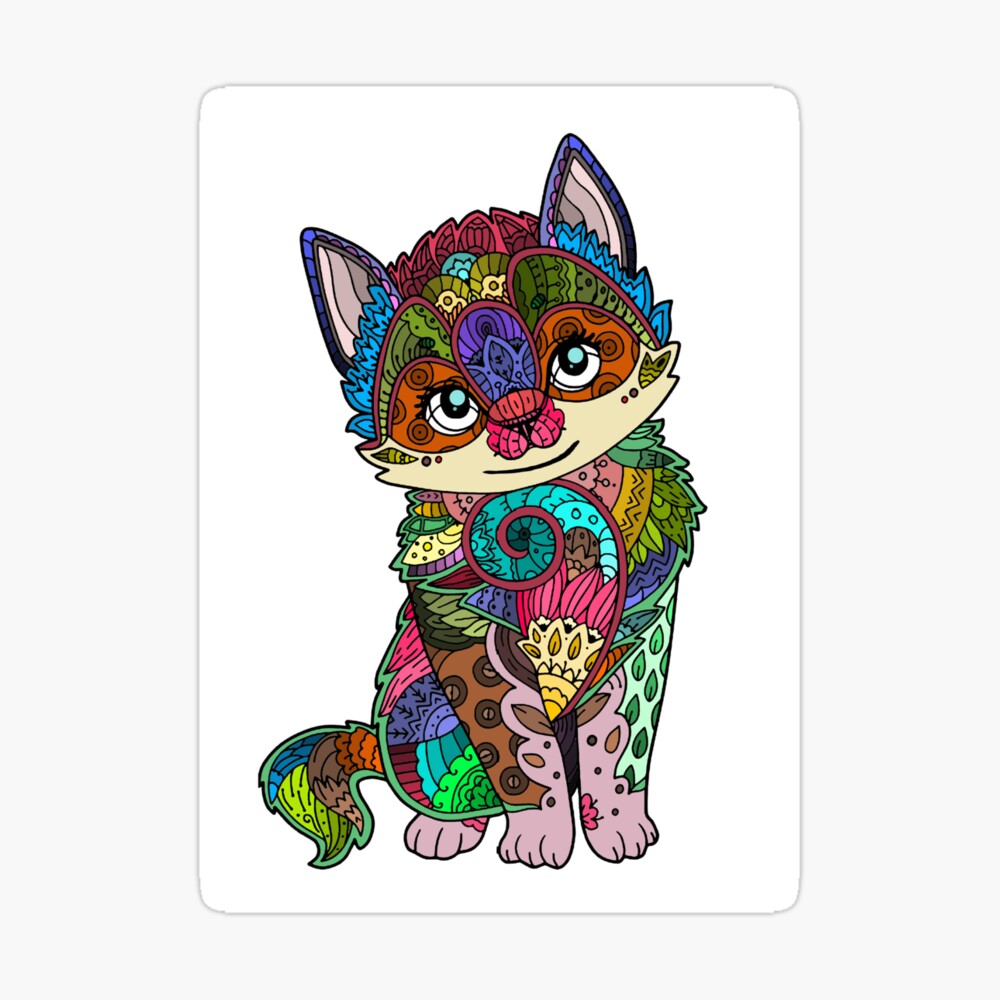 Cat Mandala Art & Collectibles Digital Prints etna.com.pe