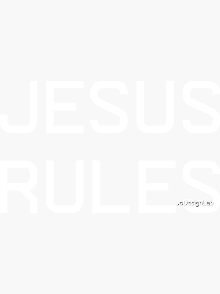 "Jesus Rules Jesus Set Me Free Christian Baptism T-Shirt Cool" Sticker ...