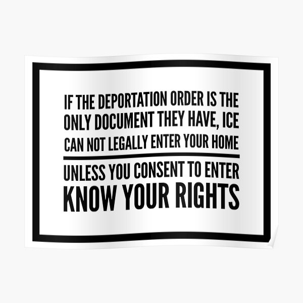 Know Your Rights Posters | Redbubble