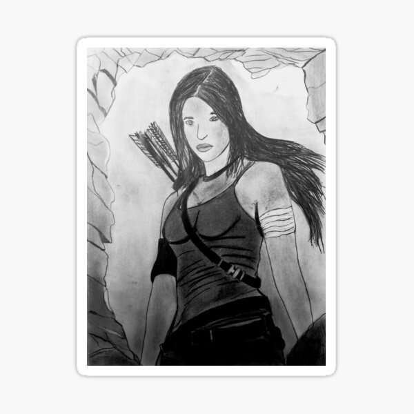 "Lara Croft" Sticker for Sale by SharyLionOff | Redbubble