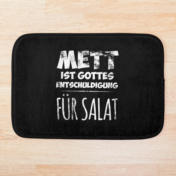"Mett Mettbrötchen Meat Funny saying gift" Bath Mat by TDesignMerch ...