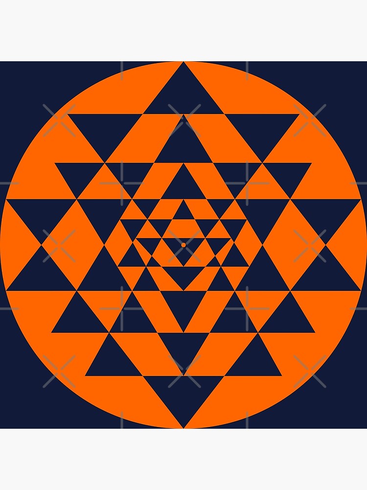 "Sri Yantra - Solid Orange" Poster for Sale by kernowerno | Redbubble