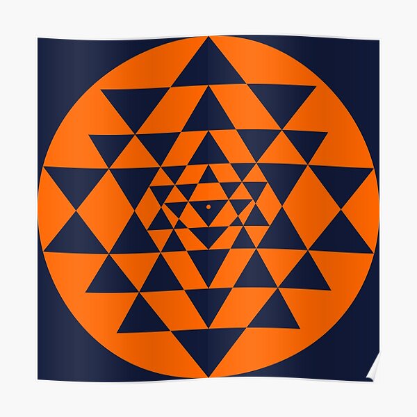 "Sri Yantra - Solid Orange" Poster for Sale by kernowerno | Redbubble