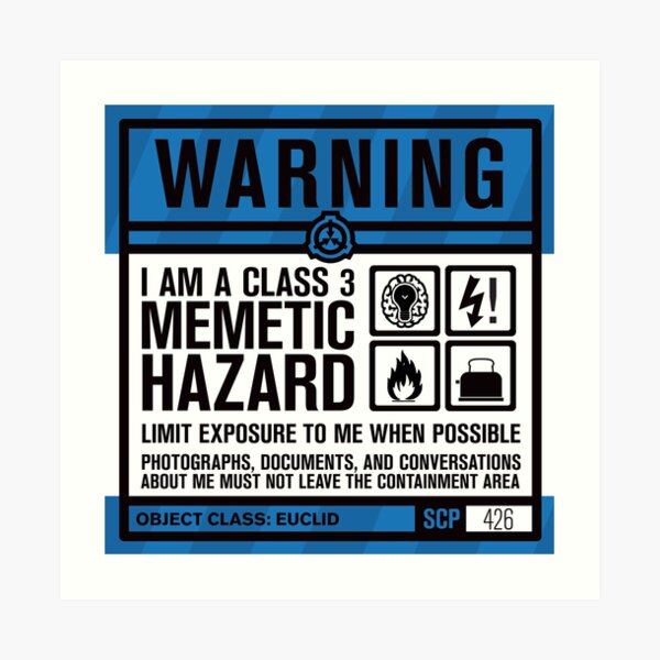"SCP 426 Warning Sign" Art Print for Sale by narshero | Redbubble