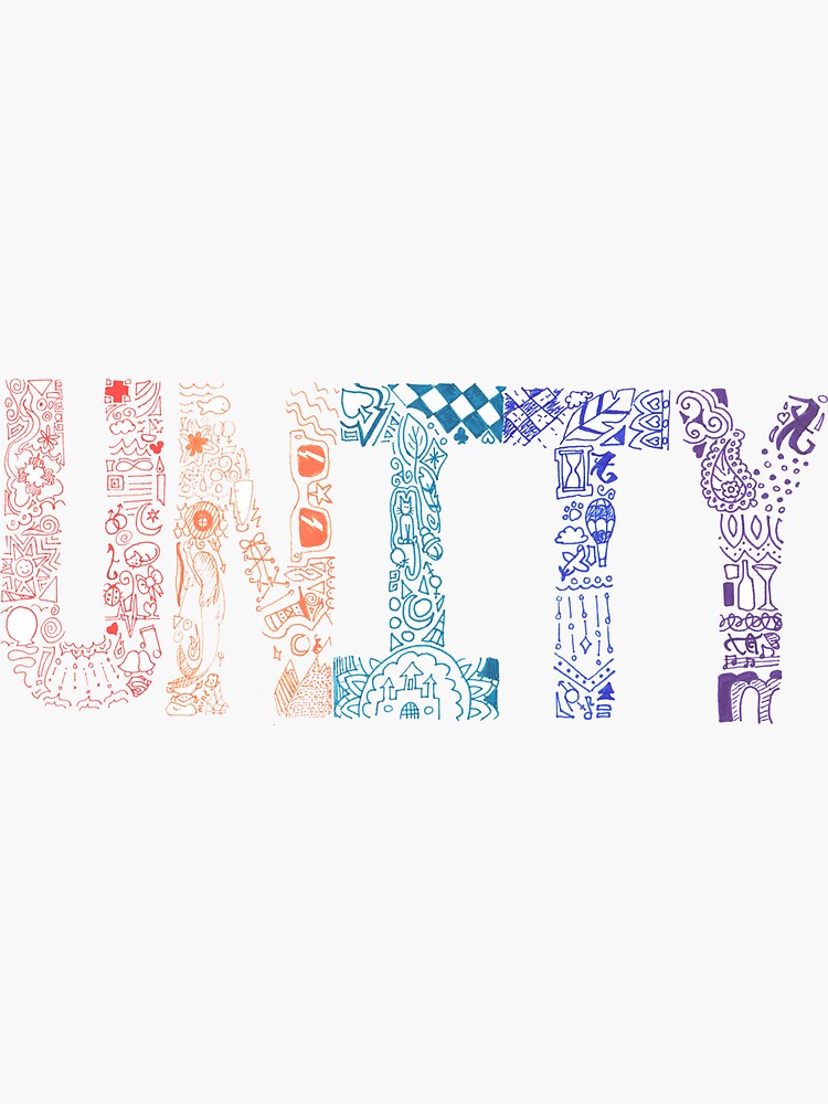 "Unity Doodles" Sticker for Sale by Rowan-artist | Redbubble