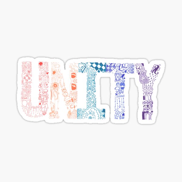 "Unity Doodles" Sticker for Sale by Rowan-artist | Redbubble