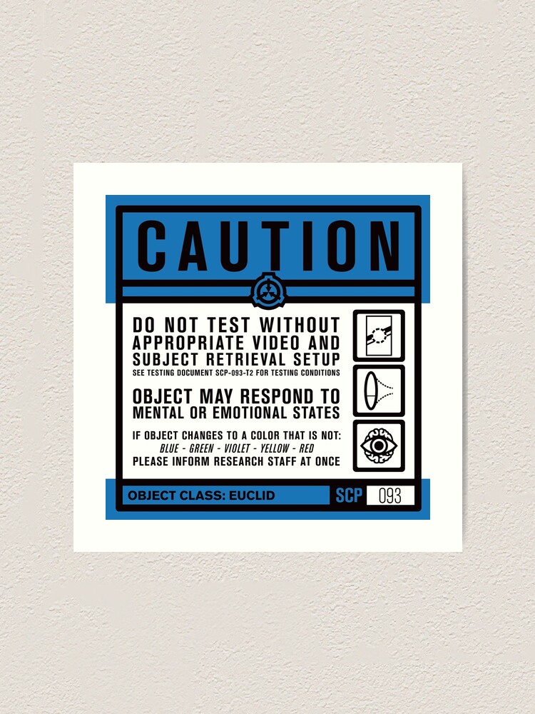 "SCP 093 Warning Sign" Art Print for Sale by narshero | Redbubble