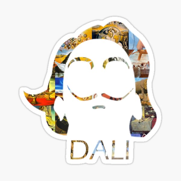 "Salvador Dali" Sticker for Sale by Montage-Madness | Redbubble