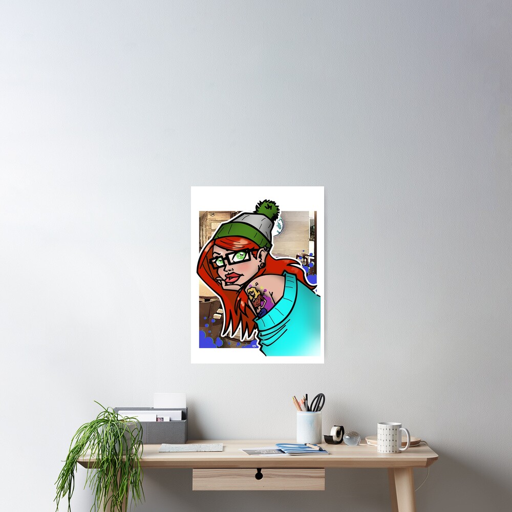 "Coffee Shop Girl" Poster for Sale by RobSmidDesigns | Redbubble