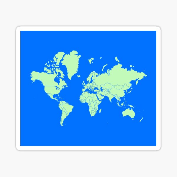 "World map" Sticker for Sale by bohoDecor | Redbubble