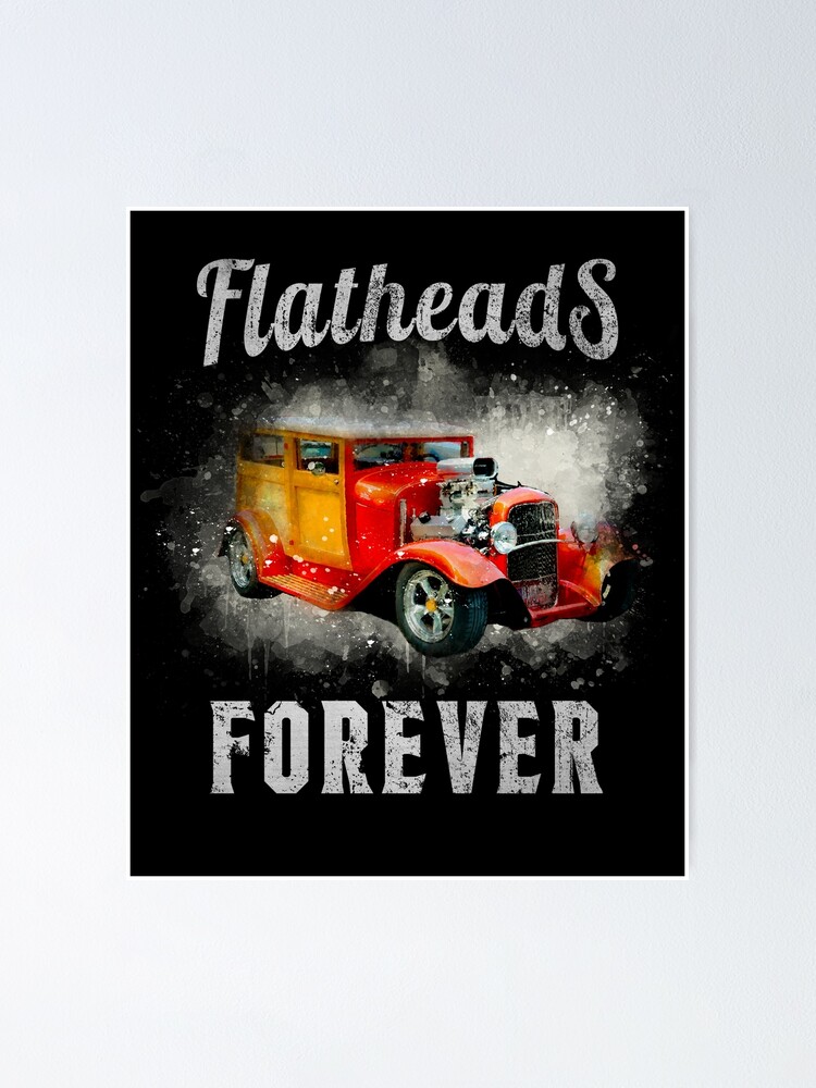 "Hot-Rod Vintage Image Rust Bucket Rat Rods Retro Racing Car" Poster ...