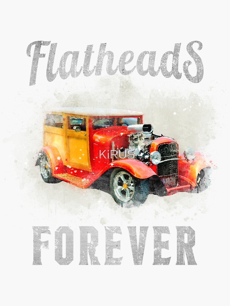 "Hot-Rod Vintage Image Rust Bucket Rat Rods Retro Racing Car" Sticker ...