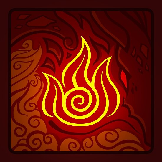 "Fire Nation Emblem/Insignia" Poster by jentredicho | Redbubble