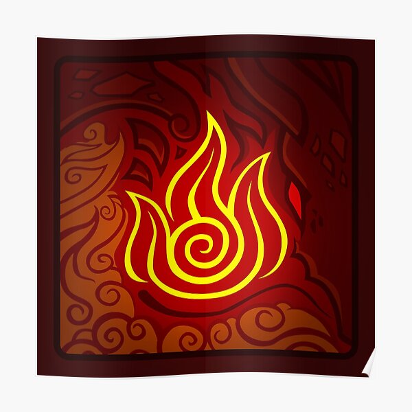 "Fire Nation Emblem/Insignia" Poster by jentredicho | Redbubble