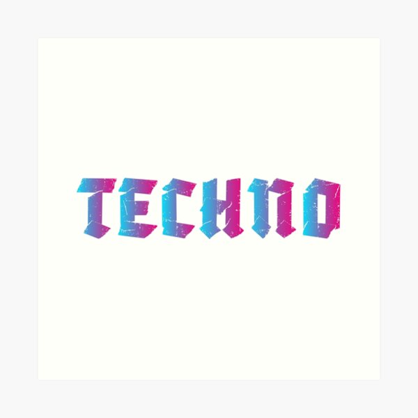 "Techno Music Logo" Art Print by Technofestival | Redbubble