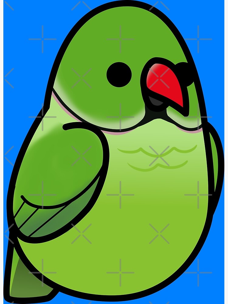 "Too Many Birds! - Green Indian Ringneck" Poster by MaddeMichael ...