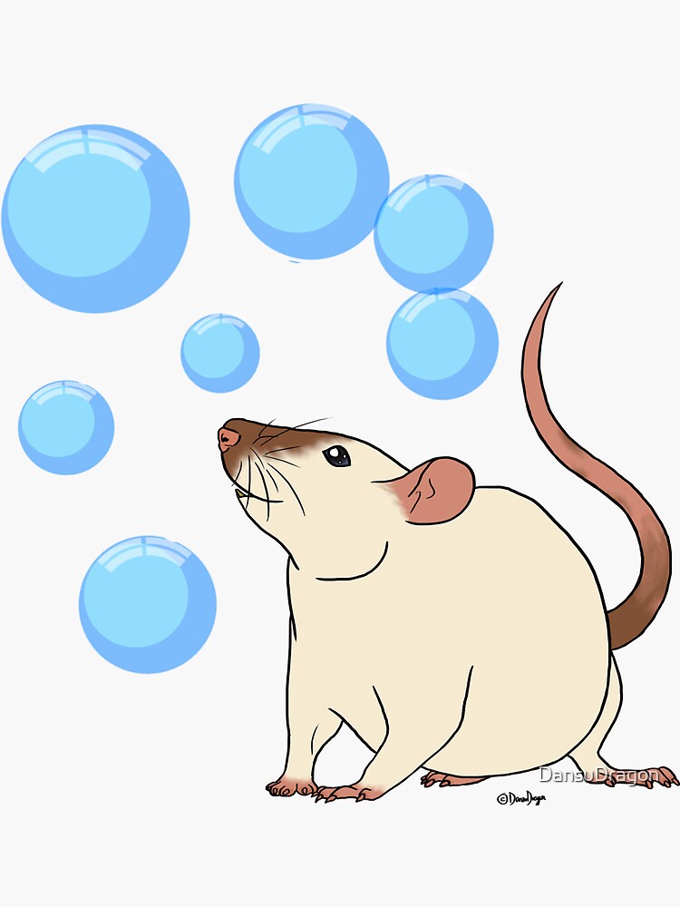 "Bubble Rat" Sticker by DansuDragon | Redbubble