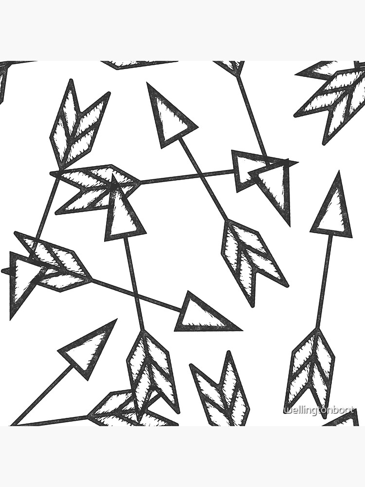 "Scattered Arrows in Black & White" Sticker for Sale by wellingtonboot ...