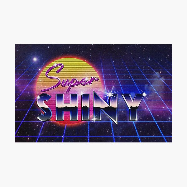 "80s Super Shiny Synthwave Artwork" Photographic Print by ...