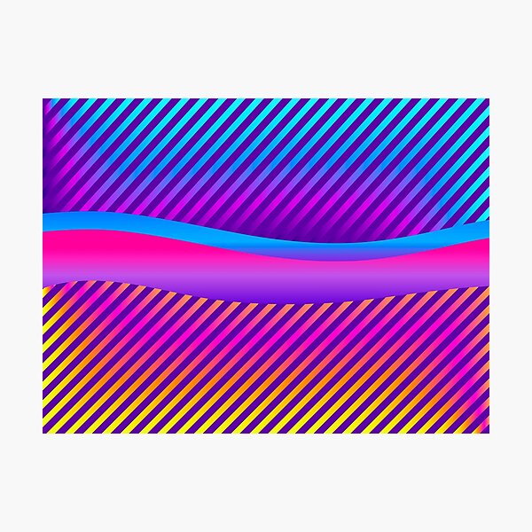 Lámina fotográfica «Onda liquida de color violeta. Fondo moderno de la ...