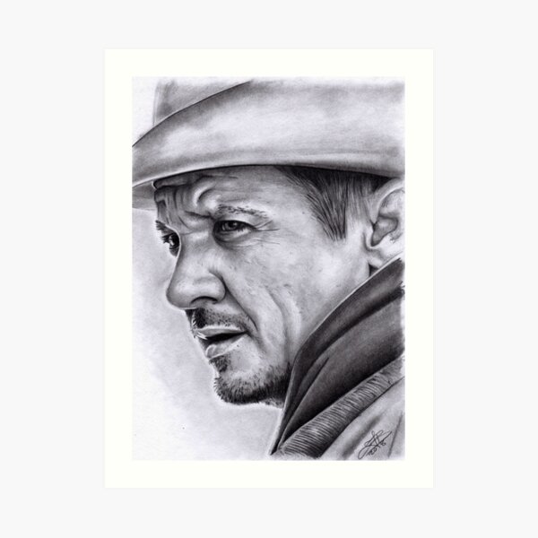 "Jeremy Renner " Art Print for Sale by DarcArt | Redbubble