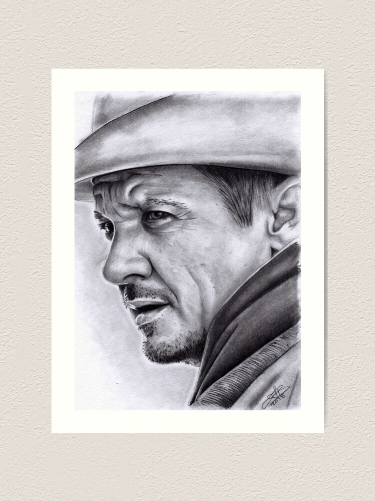 "Jeremy Renner " Art Print for Sale by DarcArt | Redbubble