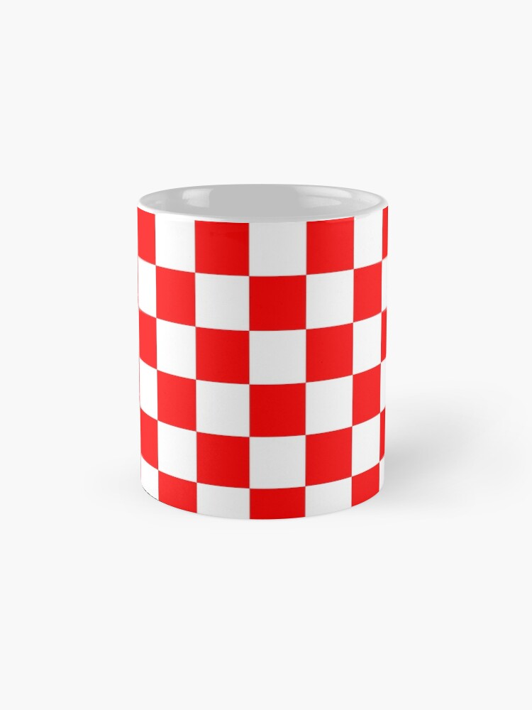"Croatian Red White Checks Pattern" Mug by an-design | Redbubble
