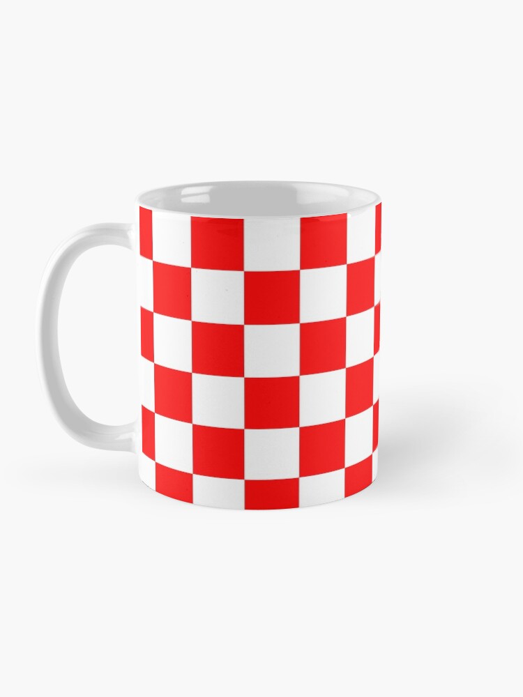 "Croatian Red White Checks Pattern" Mug by an-design | Redbubble