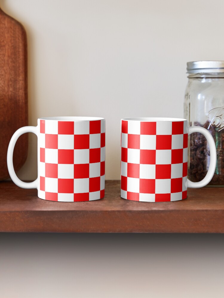 "Croatian Red White Checks Pattern" Mug by an-design | Redbubble