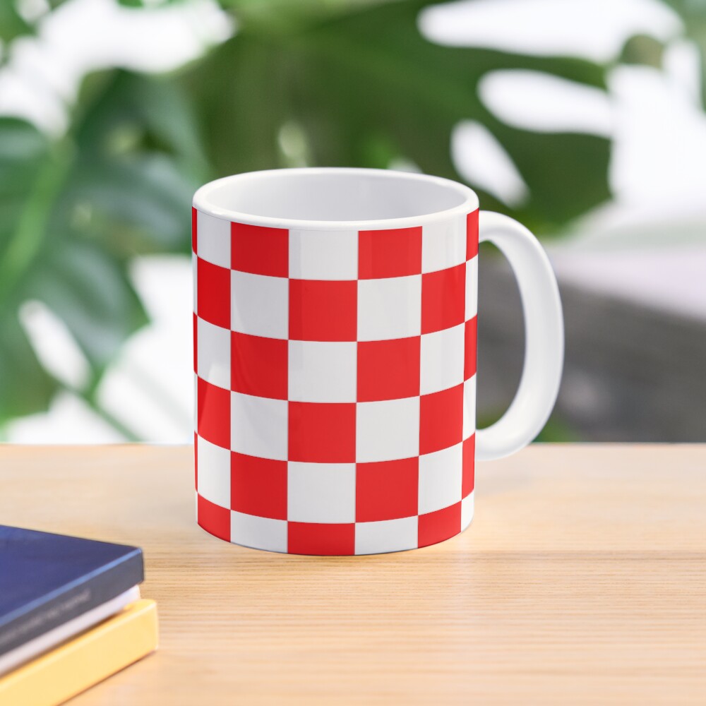 "Croatian Red White Checks Pattern" Mug by an-design | Redbubble