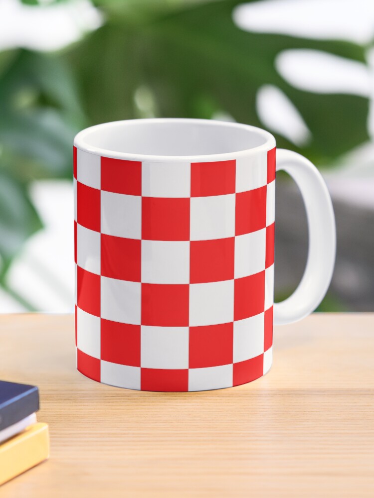 "Croatian Red White Checks Pattern" Coffee Mug for Sale by an-design ...