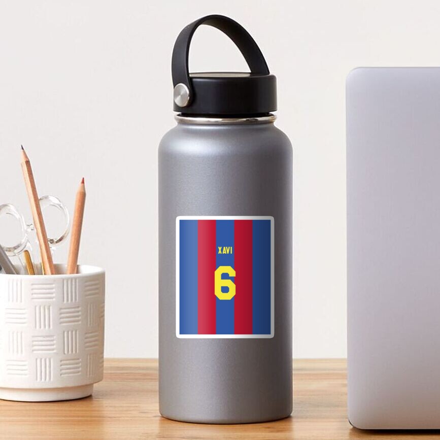 "Xavi Number 6 Shirt" Sticker for Sale by FootballArcade | Redbubble